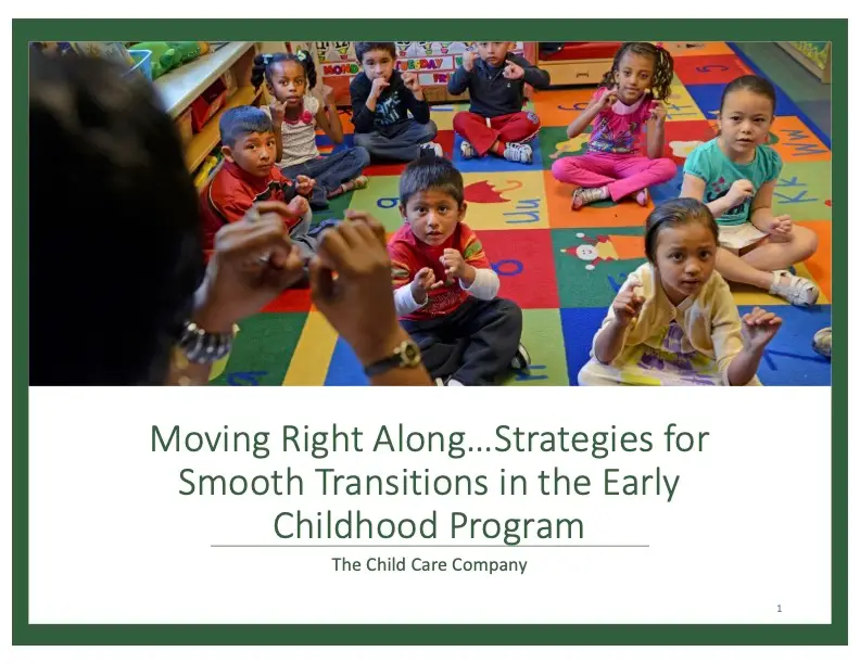 Moving Right Along…Strategies for Smooth Transitions in the ECE Program ...