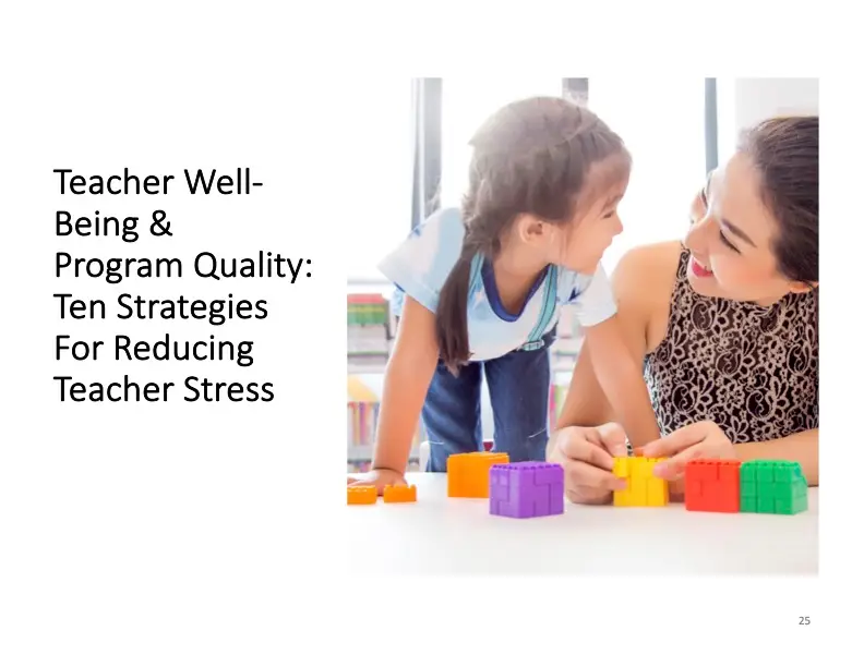 Teacher Well-Being & Program Quality: Strategies for Reducing Teacher ...